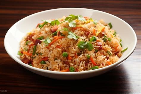 Premium Photo Flavorful Fried Rice With Fresh Ingredients Fried Rice