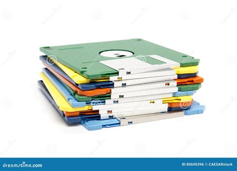 Stack Of Colored Floppy Disks Stock Photo Image Of Obsolete Sliver