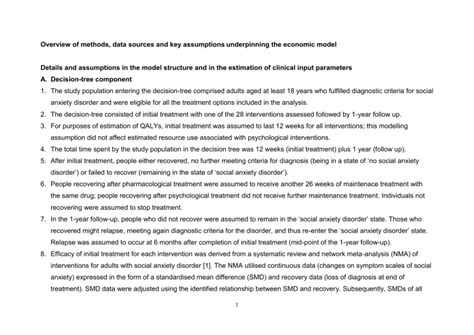 Overview Of Methods Data Sources And Key Assumptions