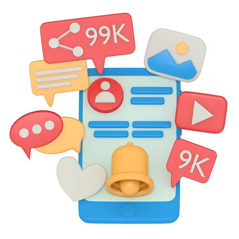 3d Illustration Of Online Chat Notification In Phone 11812546 Png