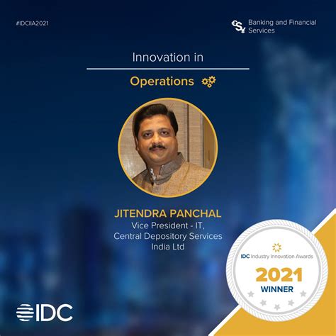thank you idc for selecting me for idc industry innovation award 2021