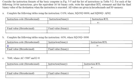 Solved Consider The Instruction Formats Of The Basic
