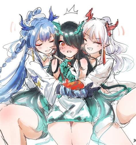 Nian Dusk And Ling Arknights Drawn By Misago33695466 Danbooru