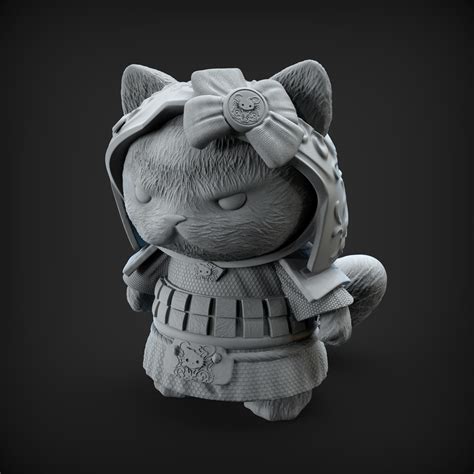 Hello Kitty Samurai 3d Model 3d Printable Cgtrader