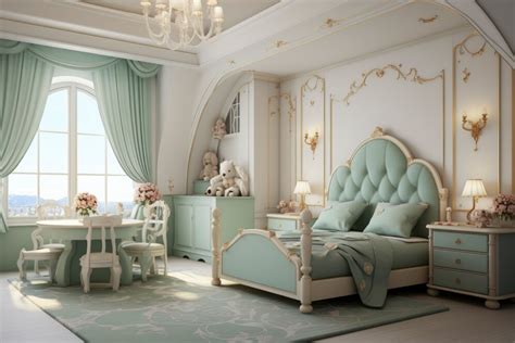 어린이 들 을 위한 부드러운 파스텔 색조 의 방 Ai 생성 이미지