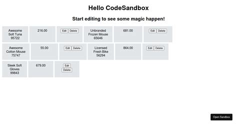 Practice React List Codesandbox
