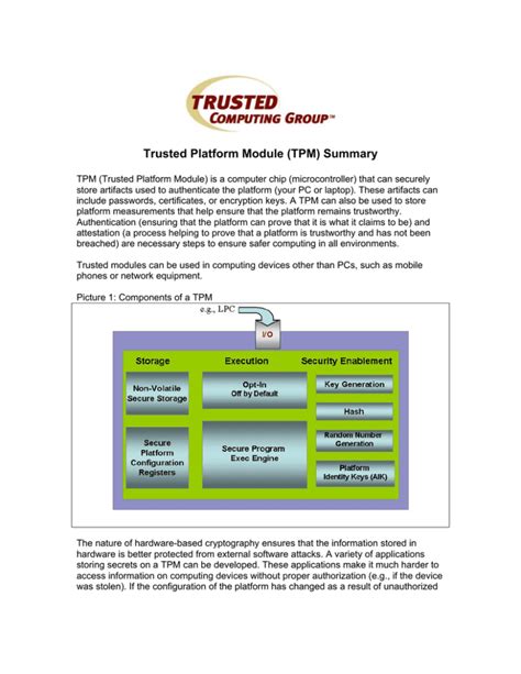 Trusted Platform Module Tpm
