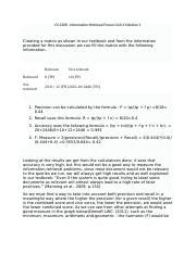 CS Information Retrieval Forum Unit Solution Docx CS Information Retrieval