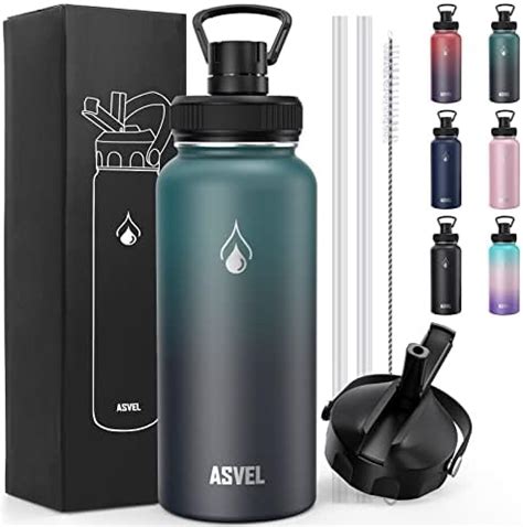 Thermoflask 1L Termo De Acero Inoxidable Botella De Agua Con Pajita Y