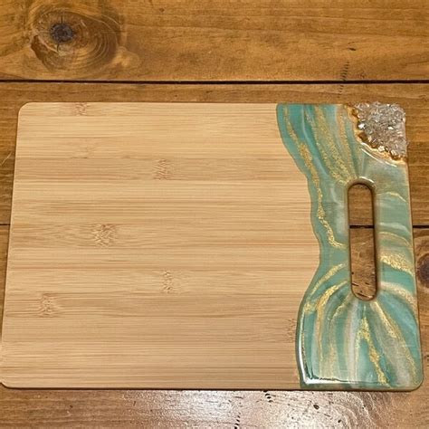 Wood Resin Cutting Board Etsy Wood Resin Cutting Board Etsy