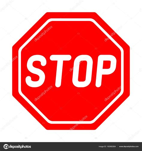 Road Sign Stop On White Background Stock Vector Image By ©sergey89rus