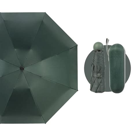 Складная капсула маленький зонтик с Упаковка Таблеток коробка карманный зонтик от дождя анти УФ