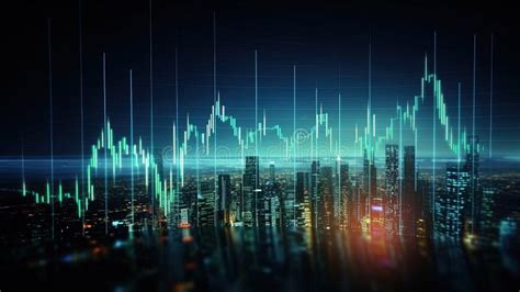 Generative AI Stock Market Chart Lines Financial Graph On Technology