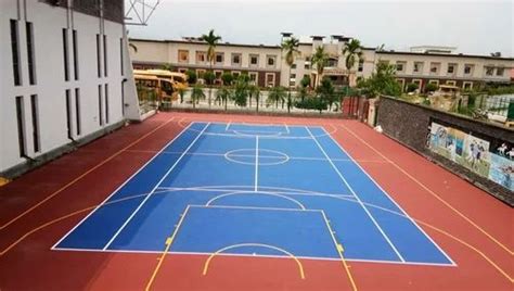 Acrylic Synthetic Basketball Court Flooring For Indoor Outdoor 3mm