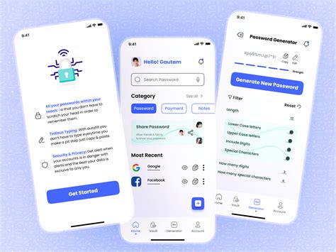 password management app by goutam manishi on dribbble