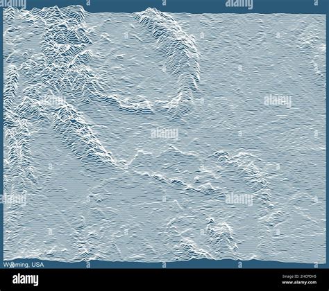 Carte Topographique De Relief De LÉtat Fédéral Du Wyoming États Unis