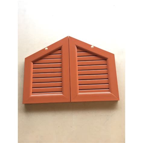 เกล็ดจั่วระบายอากาศคู่ Pvc ขนาด 40x60 ซม แบรนด์ Tj888 ด้านหลังมีมุ้งลวด มีทั้งแบบจั่วเฉียง