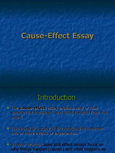 Cause And Effect Essay Download Free Pdf Essays Causality