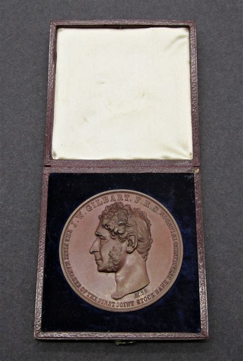1853 James Gilbart Westminster Bank 51mm Cased Medal By Taylor