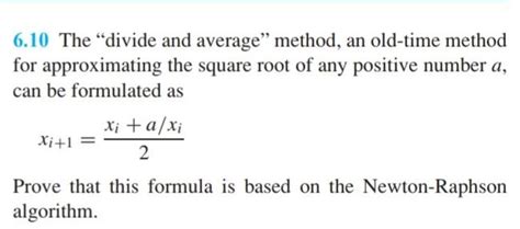 solved 6 10 the divide and average” method an old time