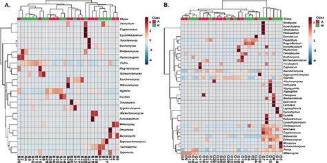 Hierarchically Clustered Heatmap Of The Yeasts Fungal Community From