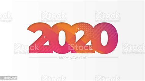 게시물 새해 복 많이 받으시고 2020 유체 흐르는 요소와 색상의 그라데이션 미니멀 한 종이 컷 스타일로 현대 추상 테마 배경