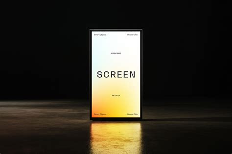 Vertical LED Screen Mockup Behance