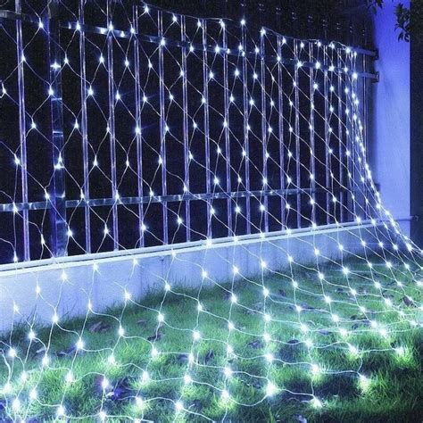 Led светеща мрежа с коледна фасунга 1 2mx 1 6m Студено бяла Emag Bg