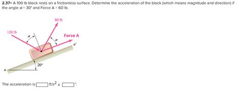 Solved A Lb Block Rests On A Frictionless Surface Chegg