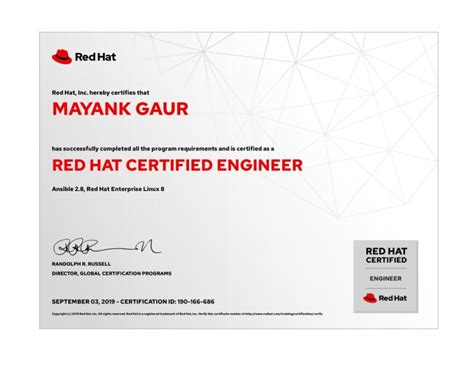 Mayank Gaur On Linkedin Earned Rhce Rhel Version 8 With Ansible 28