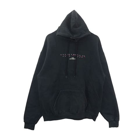 Lee Vintage Bootleg Booth Sportwear Braille Print Black Hoodie Grailed
