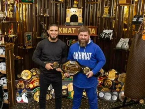 Islam Makhachev Showed His Ufc Championship Belt To Brutal Chechen