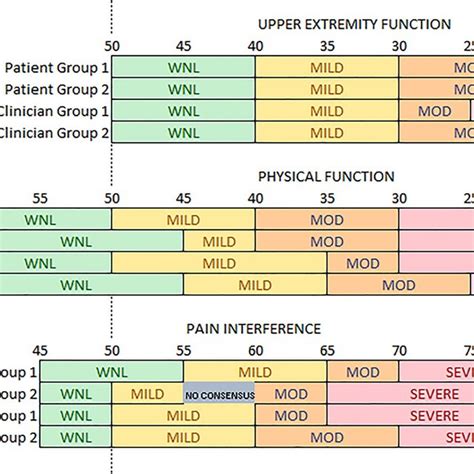 Patient And Clinician Groups Consensus On Thresholds Between Severity