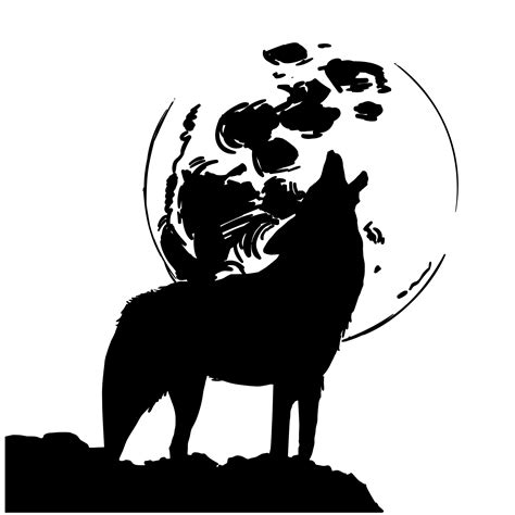vector de lobo aullando Descargar Vectores Gratis Illustrator Graficos Plantillas Diseño