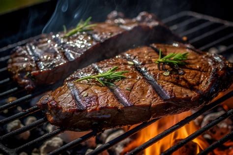 Premium Ai Image Flank Steak Marinated In A Mixture Of Soy Sauce