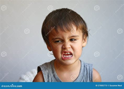 Cute Little Boy Makes Face Showing Eww Stock Image Image Of Yuck