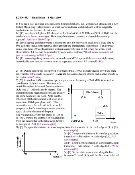 Practice Final Exam Data Communications Ecen 4533 Docsity