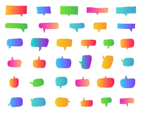 Premium Vector Trendy Gradient Color Speech Bubbles