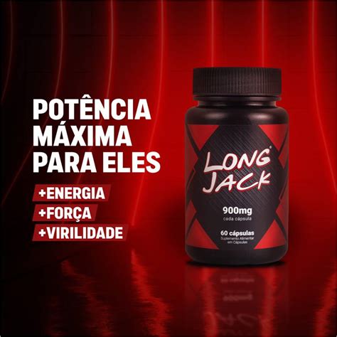 Long Jack 900mg Original 60 Cápsulas Nova Fórmula