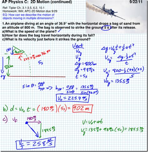 More Projectile Practice AP Physics C