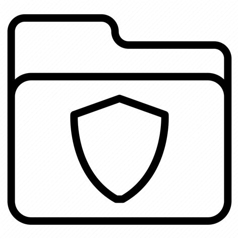 Shield Folder Protection File Document Secure Safety Icon