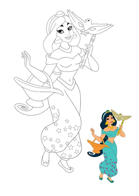 Cute Princess Jasmine Coloring Pages 2 Free Coloring Sheets 2021