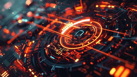 Abstract Depiction Of Cybersecurity Elements Including Digital Locks
