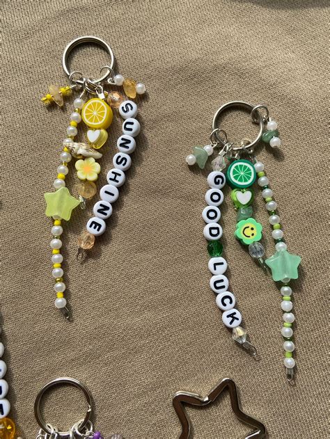 Personalized Keychain Beaded Keychain Colorful Cute Etsy Artofit