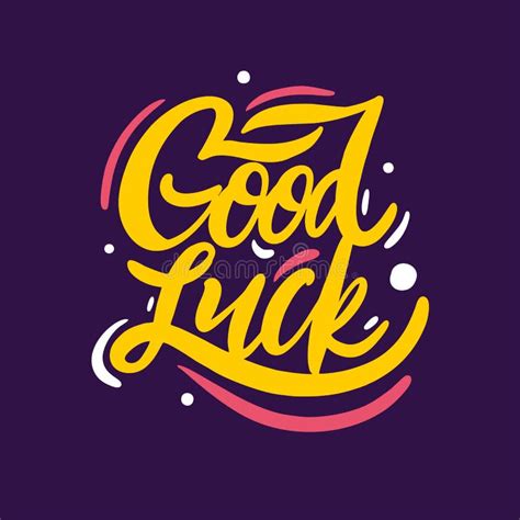 Good Luck Phrase Hand Drawn Vector Lettering Modern Typography