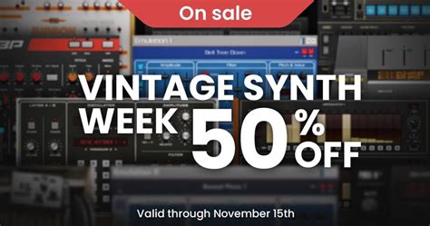 uvi launches vintage synth week with 50 off virtual instruments