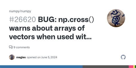 Bug Npcross Warns About Arrays Of Vectors When Used With Two Simple
