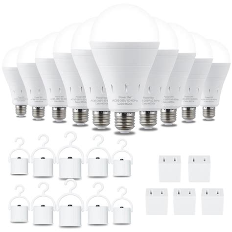 Debaobulb 10 Pack Rechargeable Emergency Light Bulbs Battery Powered