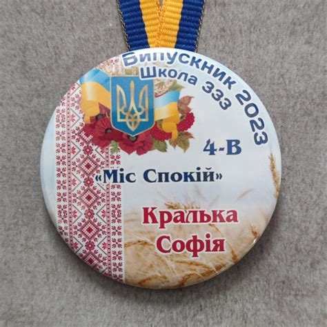 Именные медали для выпускников с номинациями и лентой символикой от Мир ...