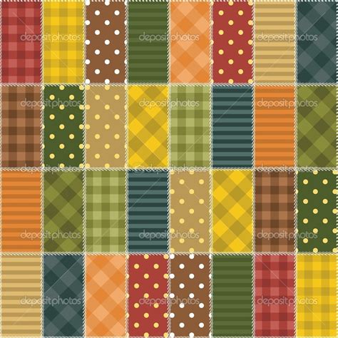 Patchwork Background With Different Patterns — Stock Vector © Kle555